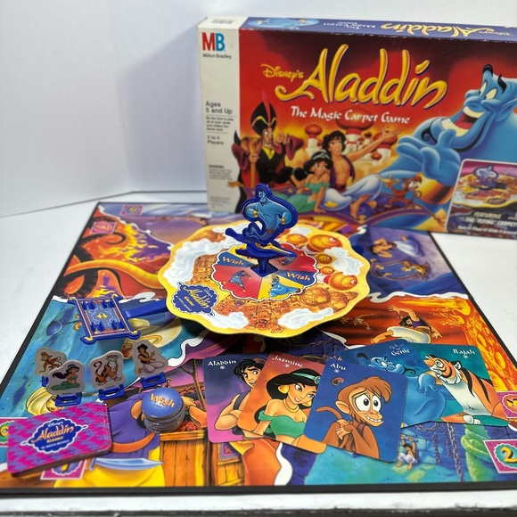 Disney | Toys | Disney Aladdin The Magic Carpet Board Game Milton ...